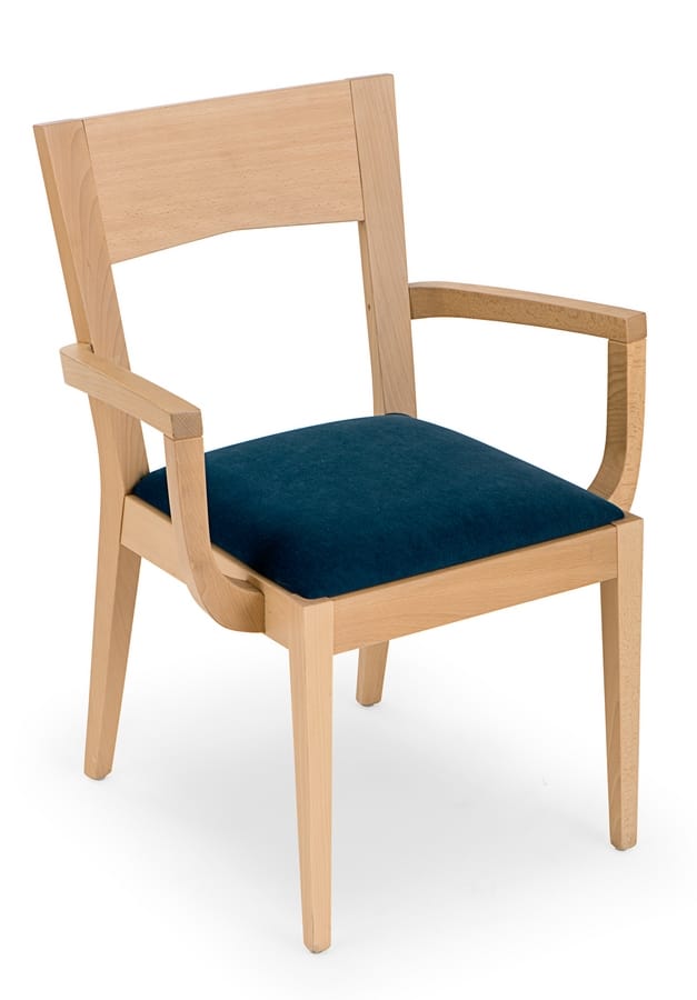 Wooden chair with armrests | IDFdesign