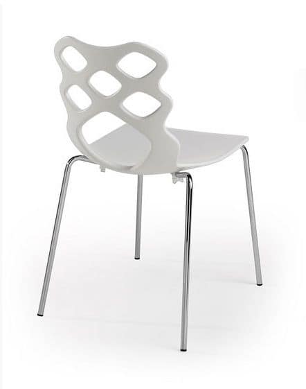 Chair with plastic shell, modern design, suitable for residential and ...
