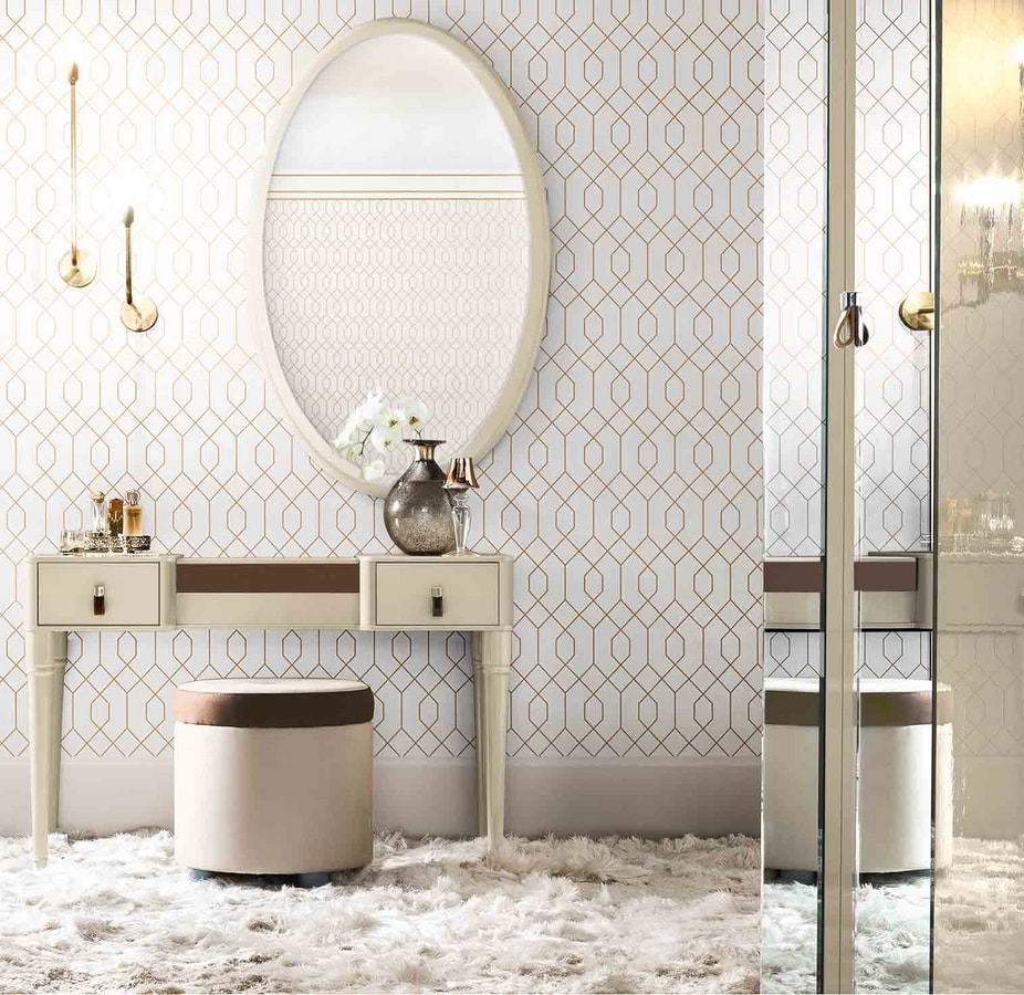 Dressing table in wood, with ivory finish | IDFdesign