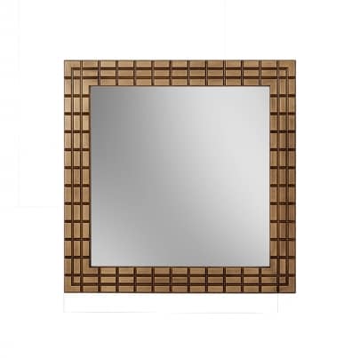Square mirror with bronze finish frame | IDFdesign