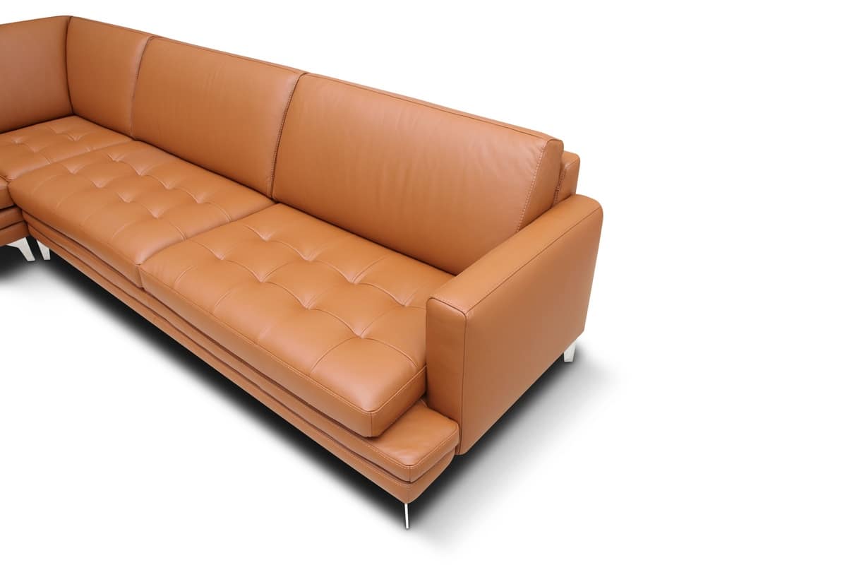Angular sofa with feet in stainless steel, for waiting rooms | IDFdesign