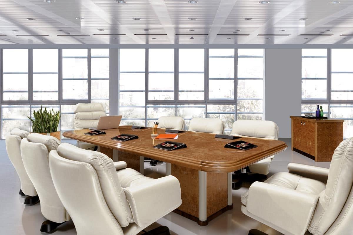 Meeting table in burr, in classical style | IDFdesign