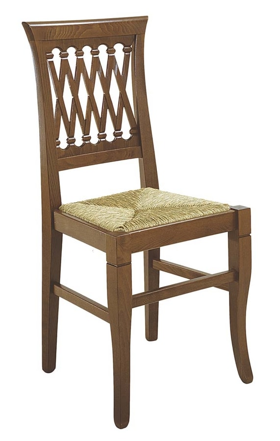 Rustic chair with straw seat | IDFdesign